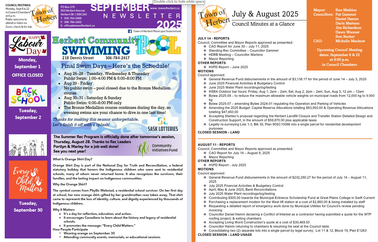 Town of Herbert, Saskatchewan